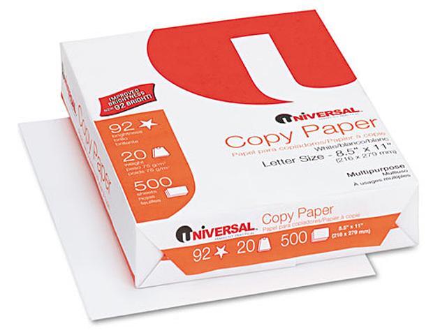 Universal Copy Paper, 92 Brightness, 20 lb, 8-1/2 x 11, White, 200,000 ...