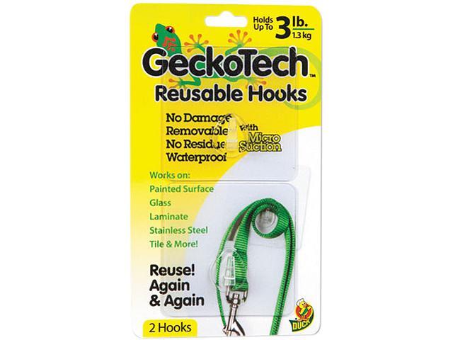 Duck 282313 - GeckoTech Reusable Hooks, Plastic, 3 lb Capacity, Clear ...