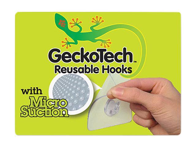 Duck 283380 GeckoTech Reusable Hooks, Plastic, 1 lb Capacity, Clear, 2 ...