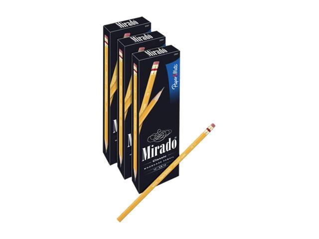 Paper Mate 2097BD Mirado Classic Pencils with Eraser No 2 Lead - Yellow ...