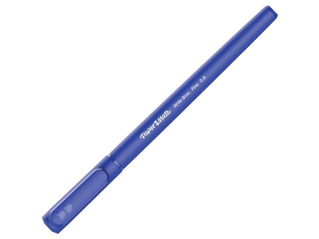 Paper Mate Write Bros. 0.8mm Ballpoint Blue Pen - 1 Dozen 2124512 ...