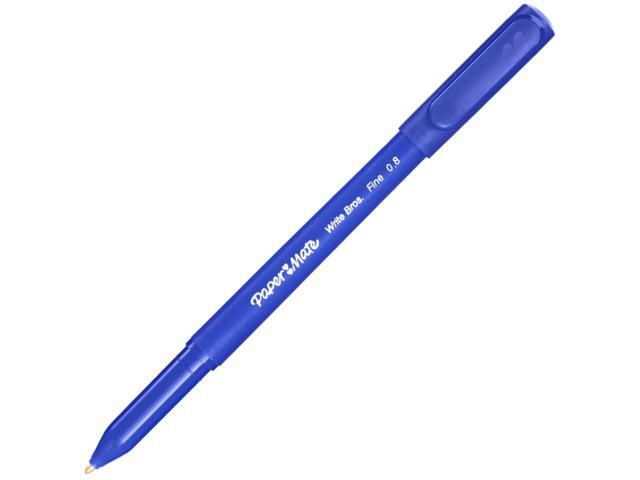 Paper Mate Write Bros. 0.8mm Ballpoint Blue Pen - 1 Dozen 2124512 ...
