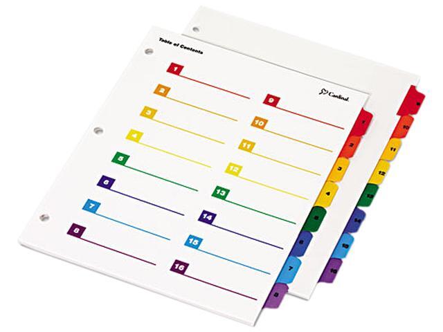 Cardinal 60950 OneStep Printable Table of Contents and Dividers ...