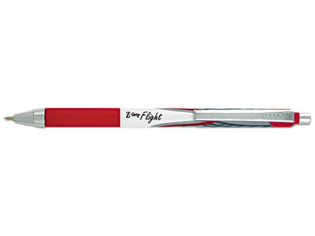 ZEBRA Z-Grip Flight Retractable Ballpoint Pen, 1.2 mm, Bold, Red, Dozen ...