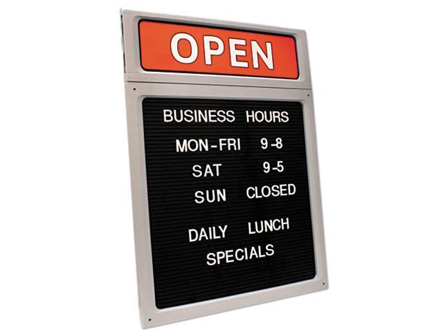 COSCO 098221 Message/Business Hours Sign, 15 x 20 1/2, Black/Red ...