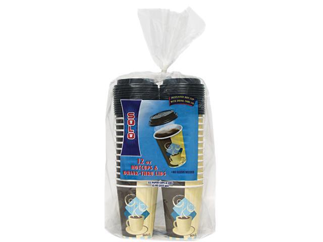 SOLO Cup Company FSIC12PK Bistro Trophy Combo Pack, Foam, 12 oz, 50 ...