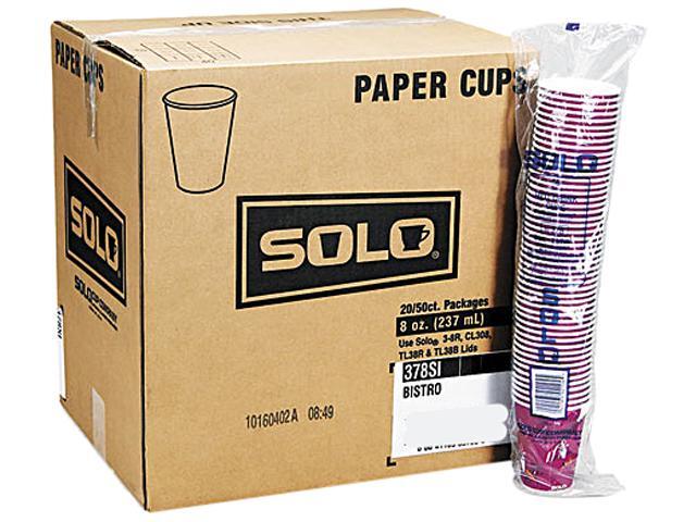 SOLO Cup Company 370SI Bistro Design Hot Drink Cups, Paper, 10 oz ...