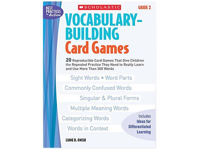 Scholastic 0439554659 Vocabulary Building Card Games, Grade Two, 80 ...