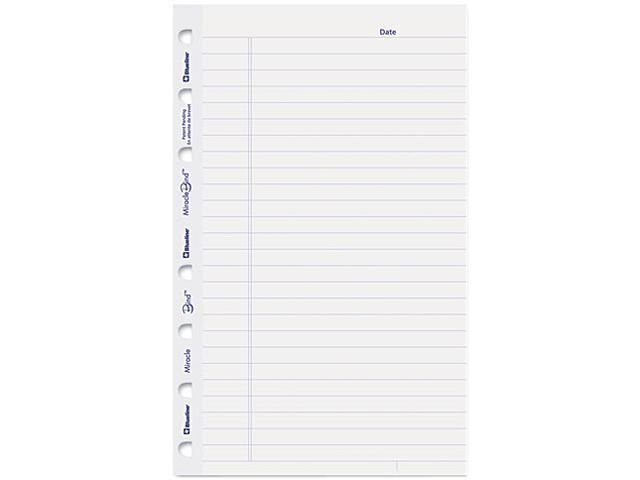 Blueline AFR6050R MiracleBind Notebook Ruled Paper Refill, 8 x 5, White ...