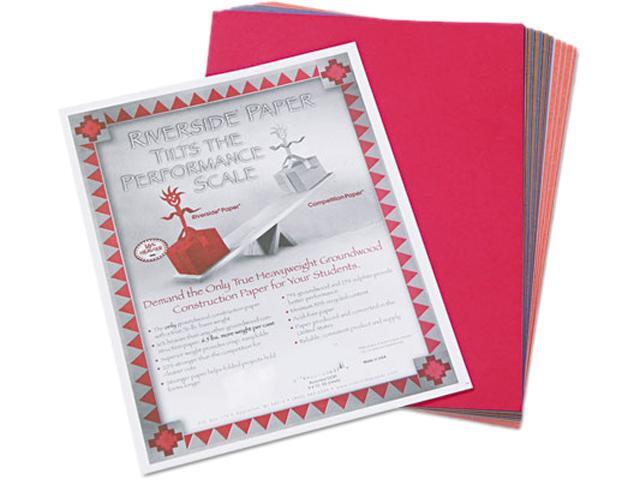 Pacon 103637 Riverside Construction Paper, 76 lbs., 9 x 12, Assorted ...