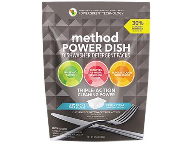 Method MTH01760 Power Dish Detergent Tabs, Fragrance-Free, 45 Tabs ...