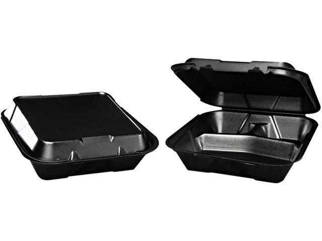 Genpak 203CO---3L Container, H/L, 3 Compartment, Black - Newegg.com