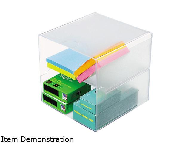 Deflect-o 350701 Desk Cube, Divided, Clear, 6 x 6 x 6 - Newegg.com