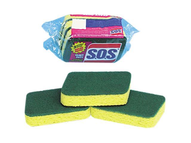 Clorox 91029CT S.O.S Heavy-Duty Scrubber Sponge, 3 x 5-1/4, 1" Thick ...