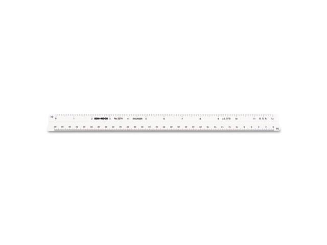 Chartpak 3274 Triangular Scale, Plastic, 12", Engineering, White ...