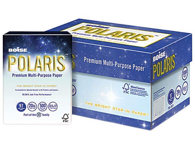 Boise POLARIS Copy Paper, 8 1/2 x 14, 20lb White, 5,000 Sheets/Carton ...