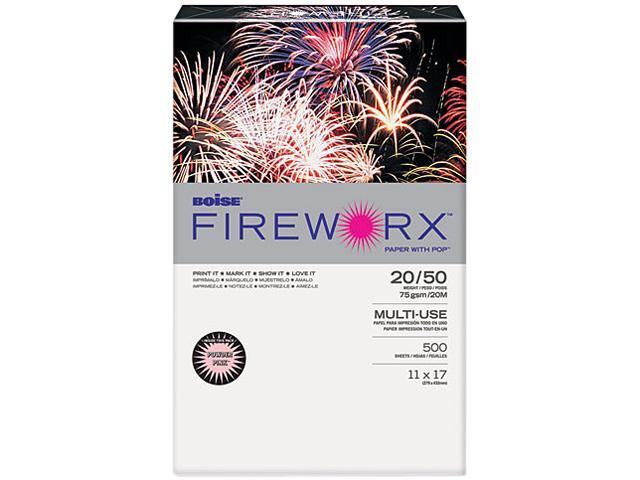Boise FIREWORX Colored Paper, 20lb, 11 x 17, Powder Pink, 500 Sheets ...