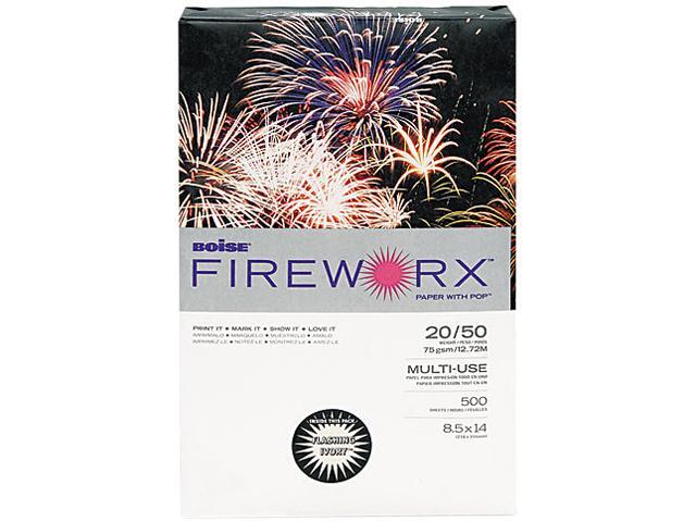 Boise FIREWORX Colored Paper, 20lb, 8-1/2 x 14, Flashing Ivory, 500 ...
