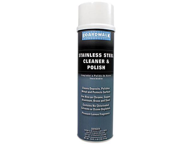 Boardwalk 347-A Stainless Steel Cleaner & Polish, Lemon, 18 oz. Aerosol Can - Newegg.com