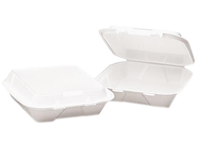 Boardwalk 0108 Snap-it Foam Hinged Lid Carryout Containers,3-Compartment, 8x8x3, WE, 200/Carton ...