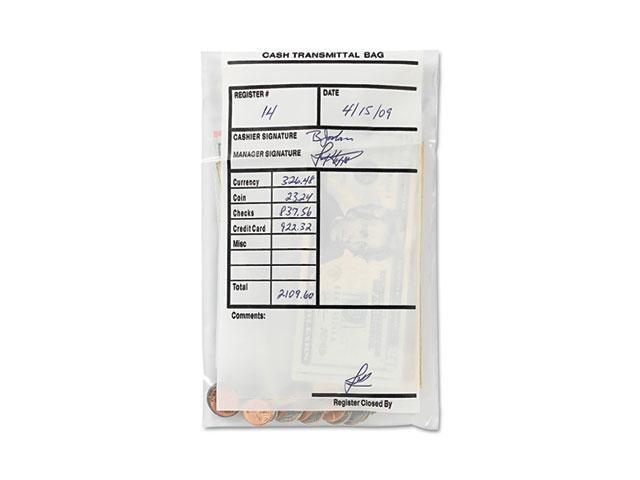 MMF Industries 236006920 Cash Transmittal Bags, Self-Sealing, 6 x 9 ...