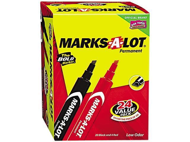 Avery Marks-A-Lot Large Desk-Style Permanent Marker Chisel Tip Assorted 24/Set - Newegg.com