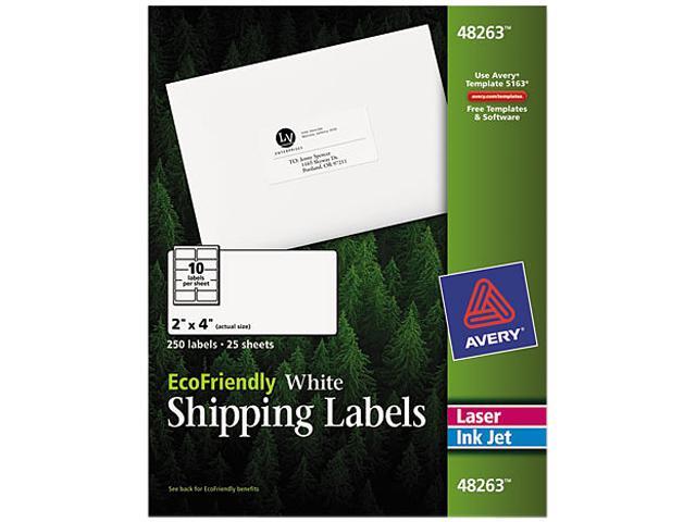 Avery 48263 EcoFriendly Shipping Labels, Permanent Adhesive, 2.00" x 4. ...