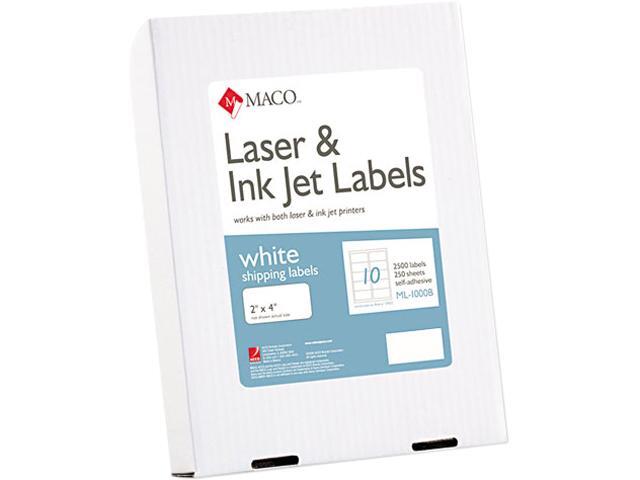 Maco ML-1000B White All-Purpose Labels, 2 x 4, 2500/Box - Newegg.com