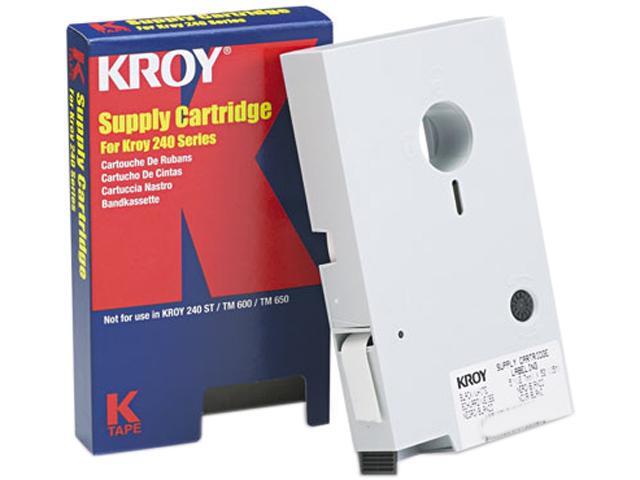 Kroy 2227516 Duratype 240 Series Labeling Tape, 1/2 x 50ft, Black on ...