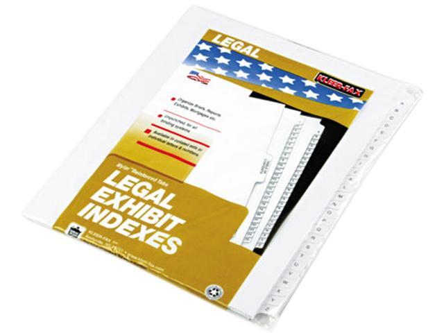 Kleer-Fax 91800 90000 Series Legal Exhibit Index Dividers, 1/26 Side ...