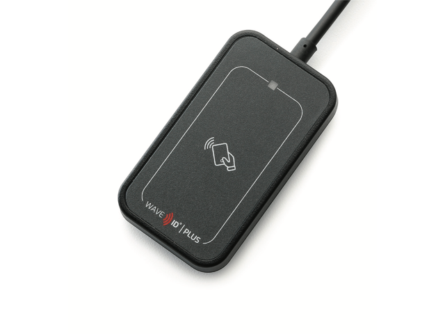 RF IDEAS RDR-80031BKU WAVE ID Plus Mini V3 iClass ID/SE/SEOS Black USB ...