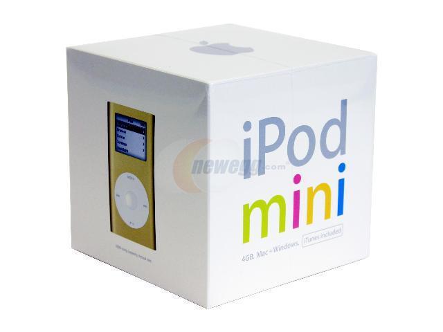 Apple iPod mini (1st Gen) 1.67" Gold 4GB MP3 Player M9437LLA - Newegg.com