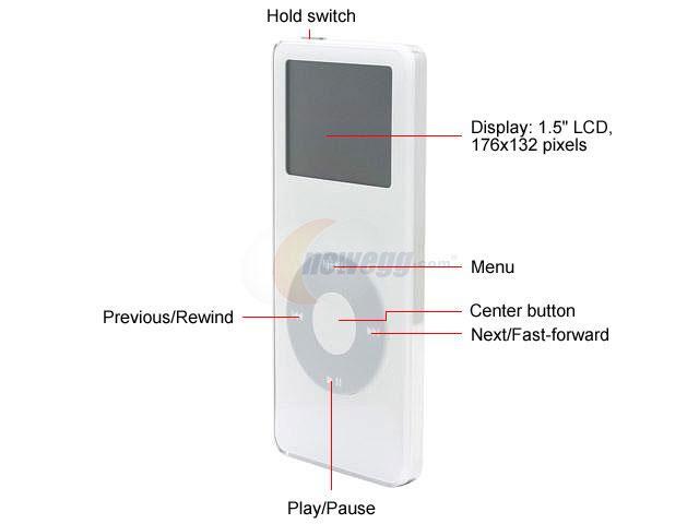 Apple iPod nano (1st Gen) 1.5" White 1GB MP3 Player MA350LL/A - Newegg.com