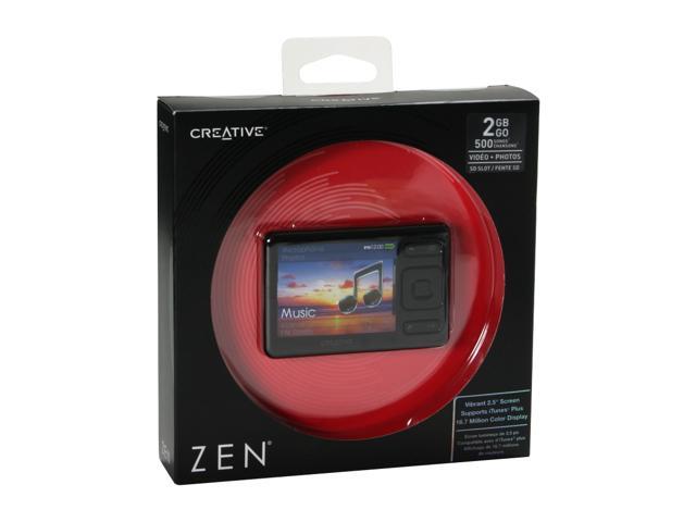 Creative ZEN 2.5" Black 2GB MP3 / MP4 Player - Newegg.com