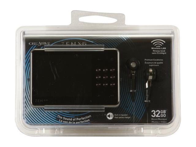Creative ZEN X-Fi 2.5" Black 32GB MP3 / MP4 Player With Wireless LAN ...