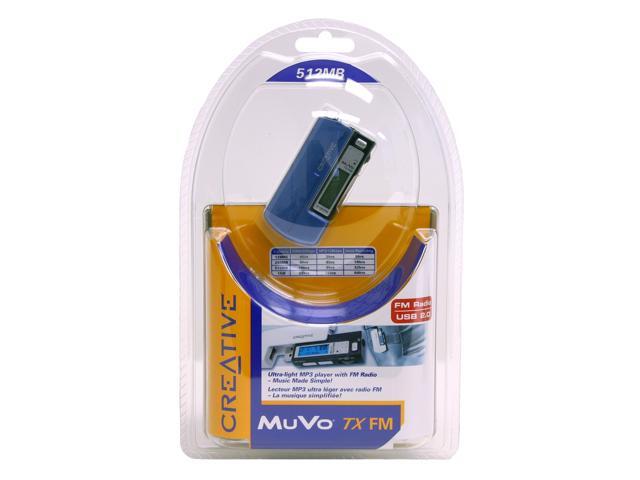 Creative MuVo Black/Blue 512MB MP3 Player 73PD051100021 - Newegg.com