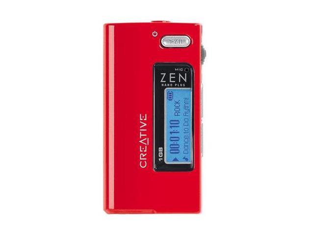 Creative ZEN Nano Plus Red MP3 Player - Newegg.com