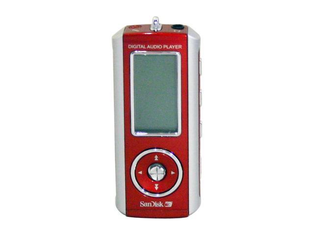 Refurbished: SanDisk Red 256MB MP3 Player SDMX-1-256-A18-RFB - Newegg.com