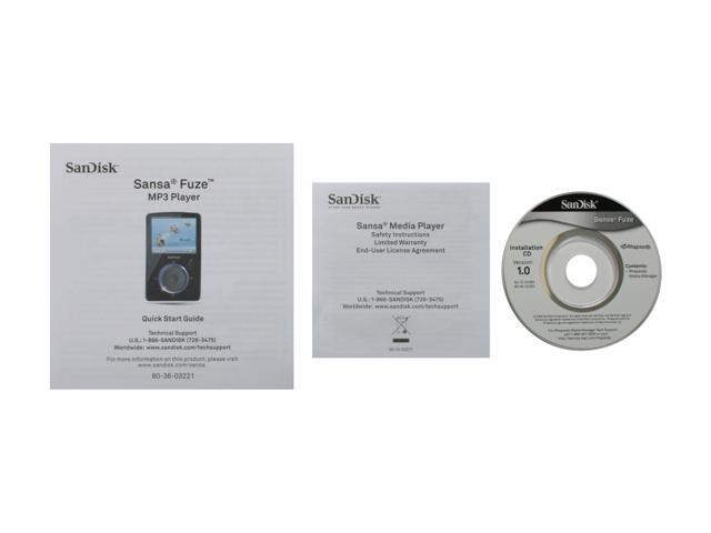 SanDisk Sansa Fuze 1.9" Blue 4GB MP3 / MP4 Player - Newegg.com