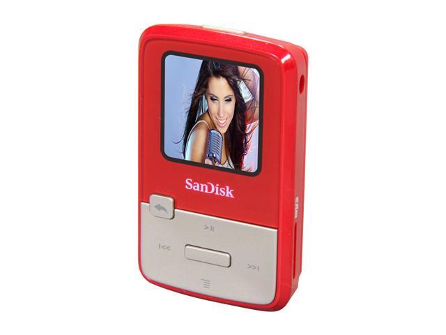 SanDisk Sansa Clip Zip 1.1" Red 4GB MP3 Player SDMX22-004G-A57R - Newegg.ca