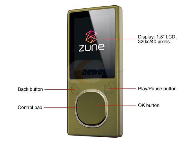 Microsoft Zune 1.8" Green 8GB MP3 / MP4 Player - Newegg.com