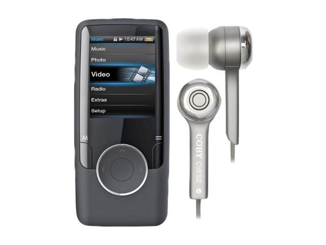 Coby 1.8" 4G Video Mp3 Player Black w/ COBY Jammerz Stereo Earphone ...