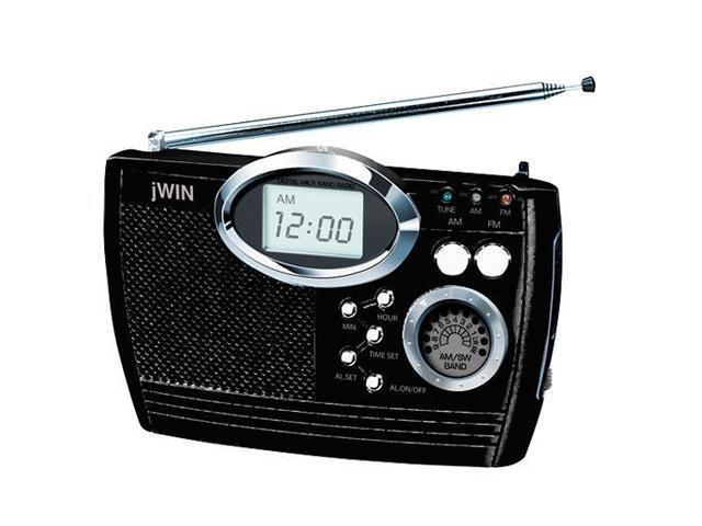 Jwin Multi Band Portable Radio with Alarm Clock JX-M17BLK - Newegg.com