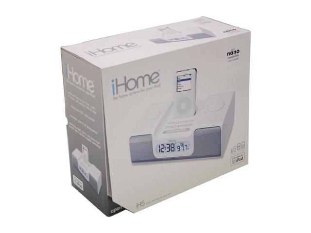 iHome iPod Clock Radio White Model iH5W - Newegg.com