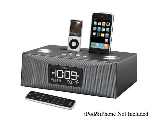 iHome - Dual Dock Clock Radio & Audio System for iPod / iPhone (iP88G ...