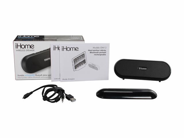 iHome IDM12BC Rechargeable Portable Bluetooth Speaker System for iPad ...