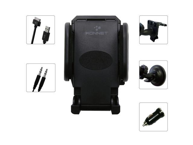 Konnet Auto Essential Kit Black - Six-in-One Pack for iPhone 4S, 4, 3Gs ...