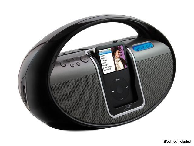 iLIVE Boom Box with Dock for iPod Model IBR2807DPBLK - Newegg.com