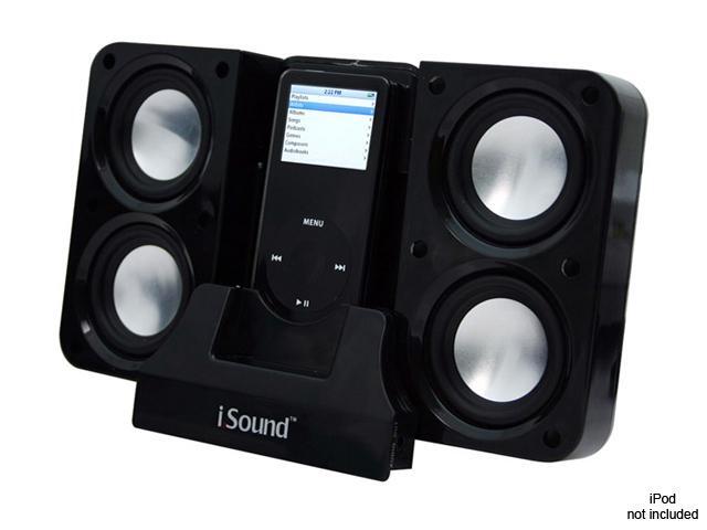 i.Sound Black Foldable 4x Portable Speaker for iPod Model DGUN-173 ...