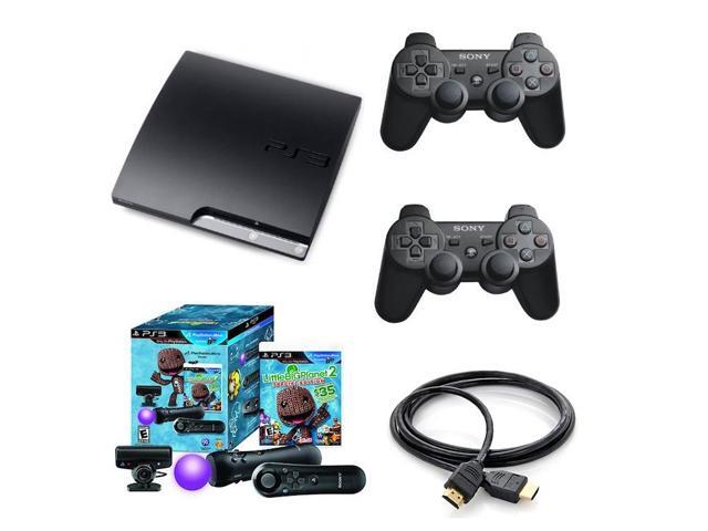 SONY PS3 160GB Bundle w/LittleBigPlanet 2 Move Starter Bundle, 2 ...